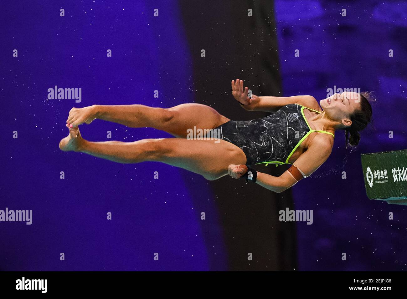 February 29, 2020: Laura Hingston (AUS) dives during the FINA Diving ...