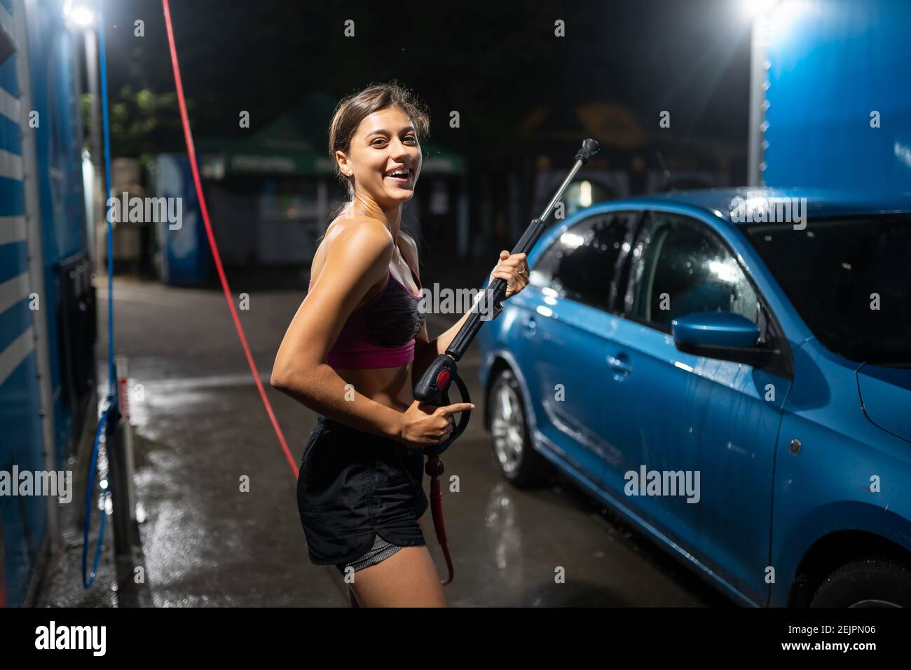 Car splash woman hi-res stock photography and images - Alamy