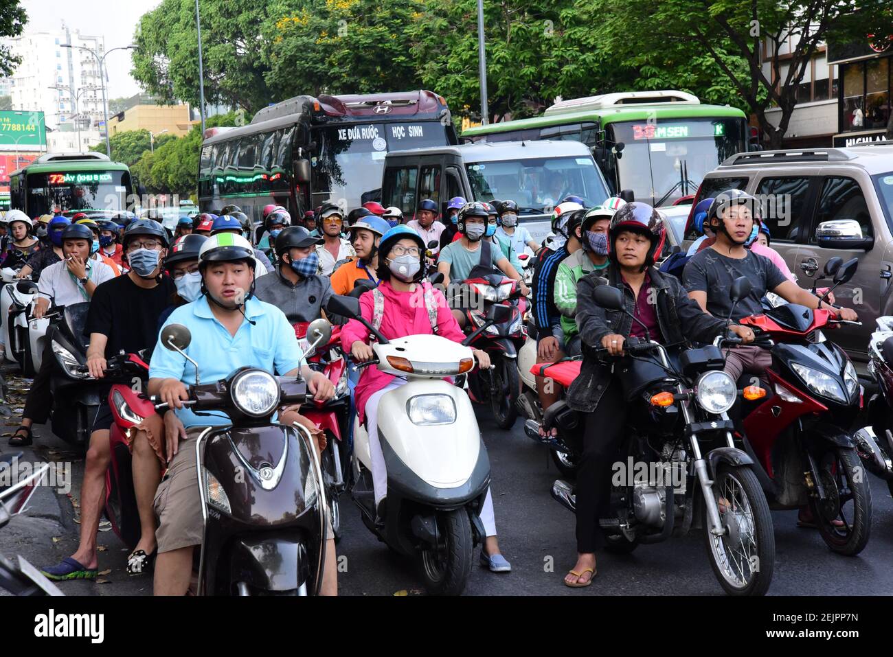 Saigon scooters hi-res stock photography and images - Alamy