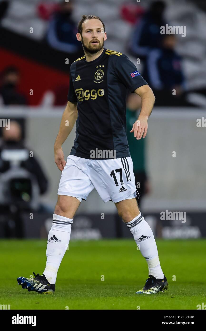 LILLE, FRANCE - FEBRUARY 18: Daley Blind of Ajax during the UEFA Europa ...