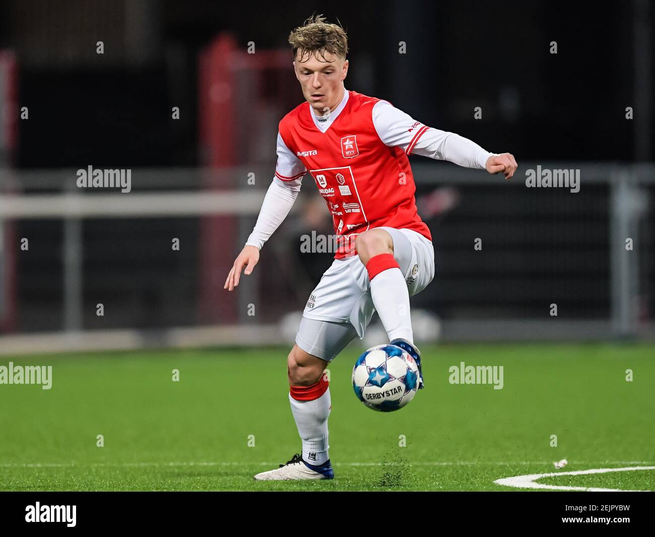 MAASTRICHT, NETHERLANDS - FEBRUARY 20: Sven Blummel of MVV during the ...