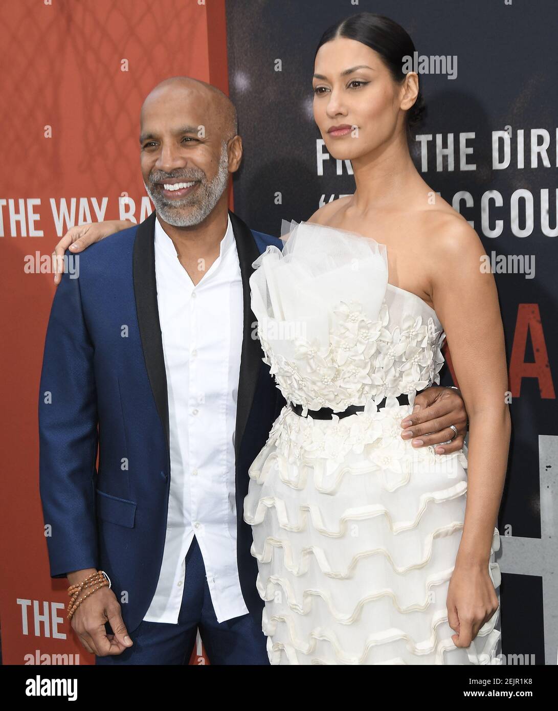 (L-R) Ravi Mehta and Janina Gavankar at the Warner Bros Pictures' THE ...