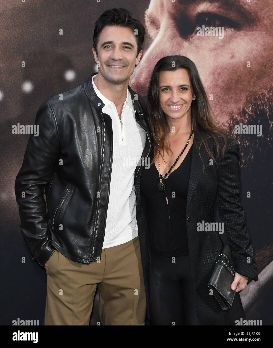 (L-R) Gilles Marini and Carole Marini at the Warner Bros Pictures' THE ...