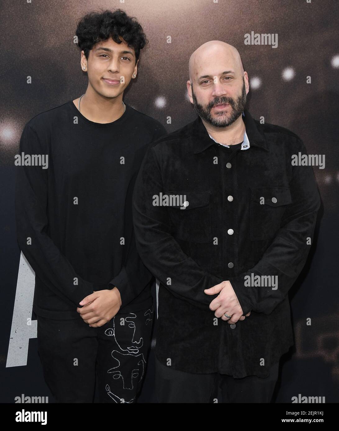 (L-R) Brandon Gilbert and Aaron L. Gilbert at the Warner Bros Pictures' THE WAY BACK Los Angeles ...