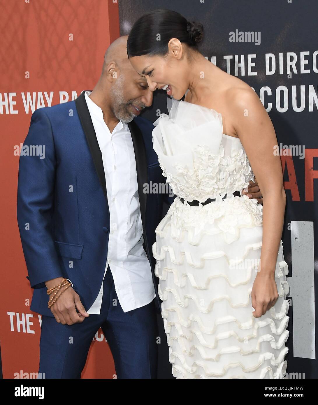 (L-R) Ravi Mehta and Janina Gavankar at the Warner Bros Pictures' THE ...