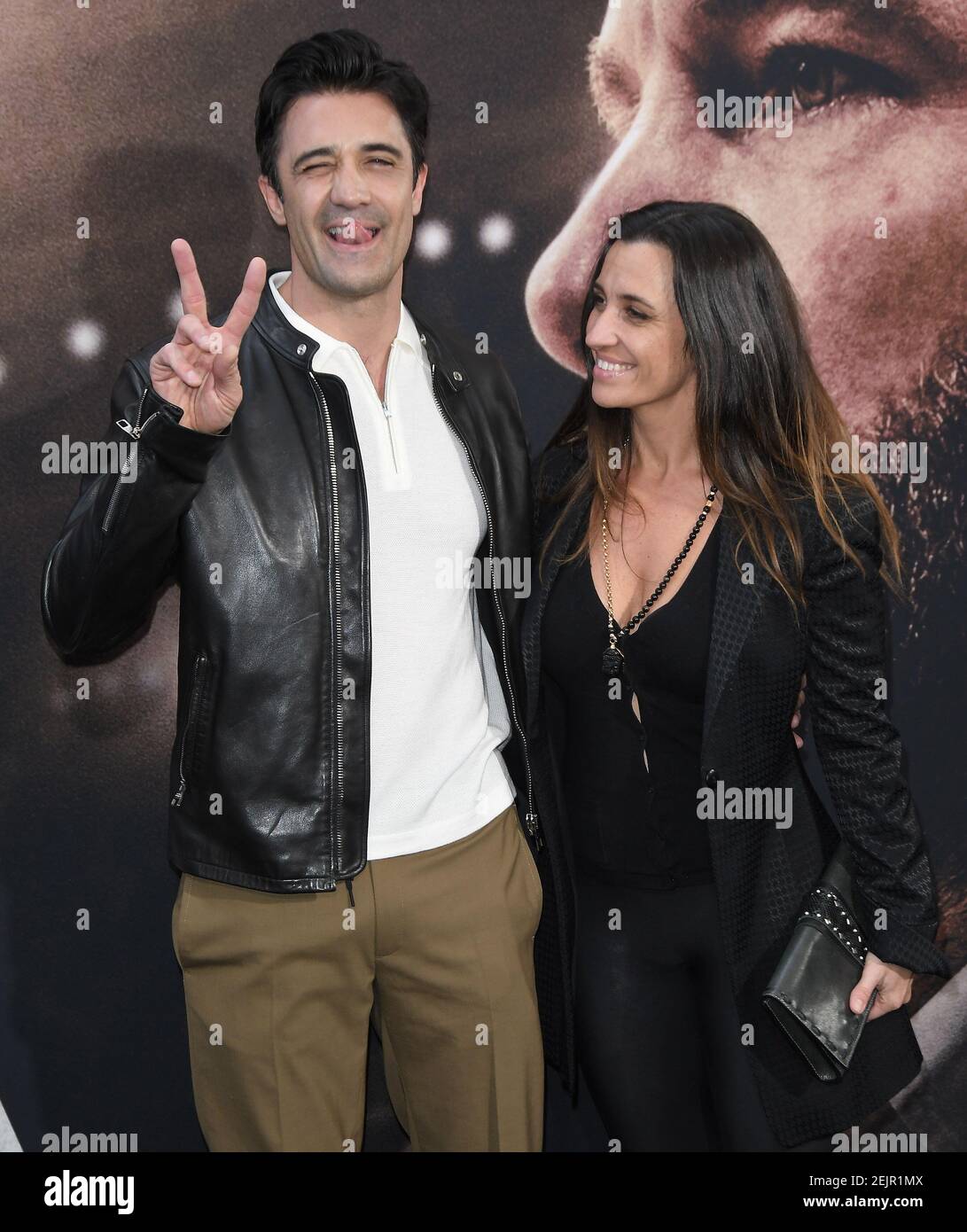 (L-R) Gilles Marini and Carole Marini at the Warner Bros Pictures' THE ...