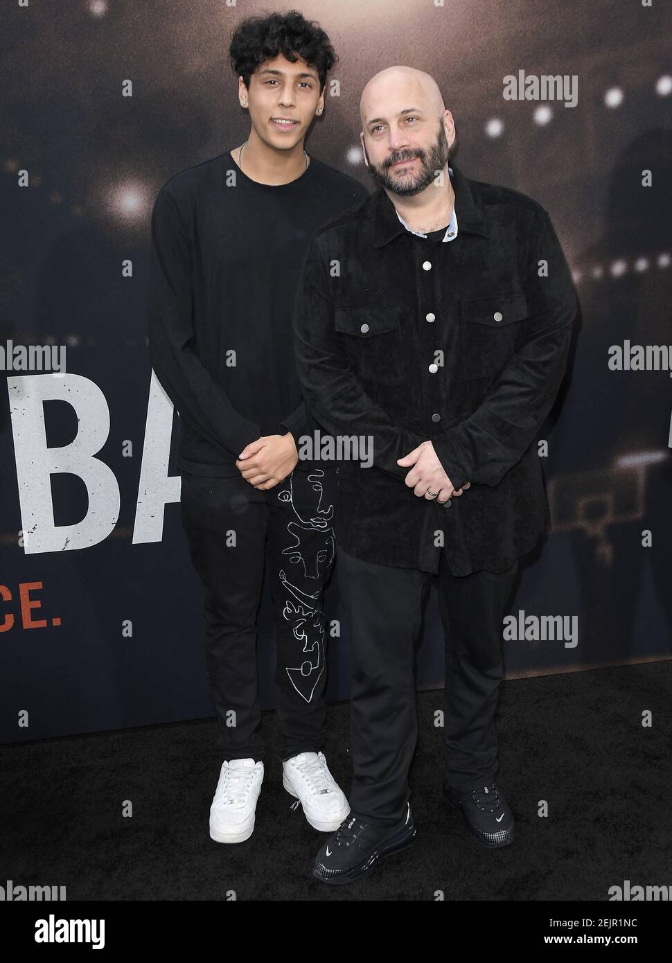 (L-R) Brandon Gilbert and Aaron L. Gilbert at the Warner Bros Pictures' THE WAY BACK Los Angeles ...