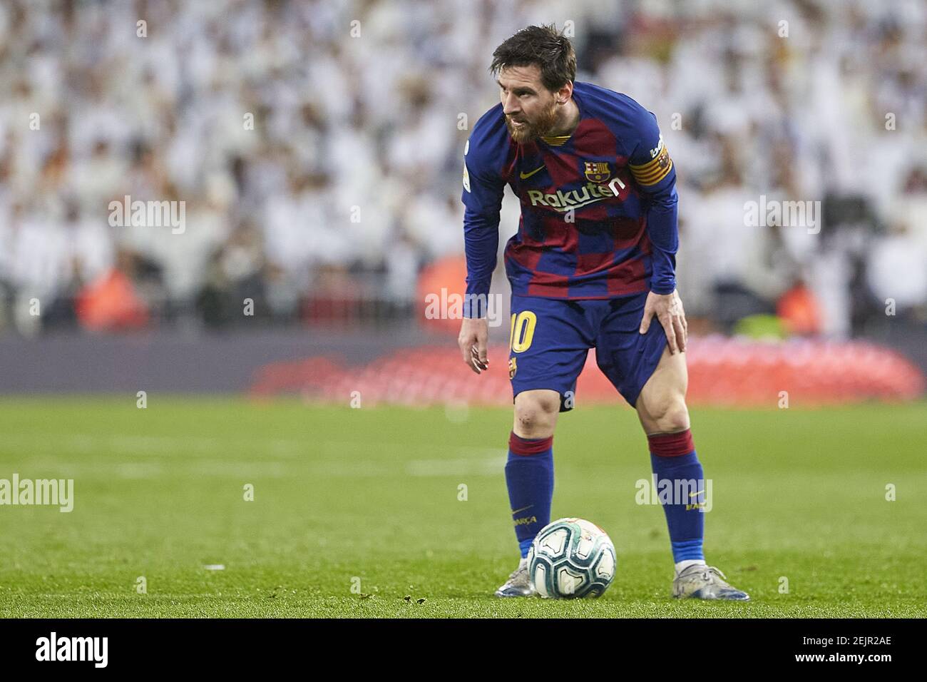 Lionel Messi of FC Barcelona during the La Liga match, date 26, between ...