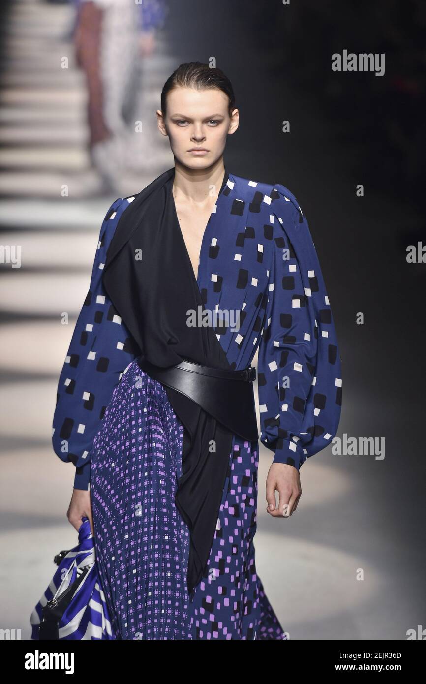 Model Cara Taylor walks on the runway at the Givenchy fashion show ...