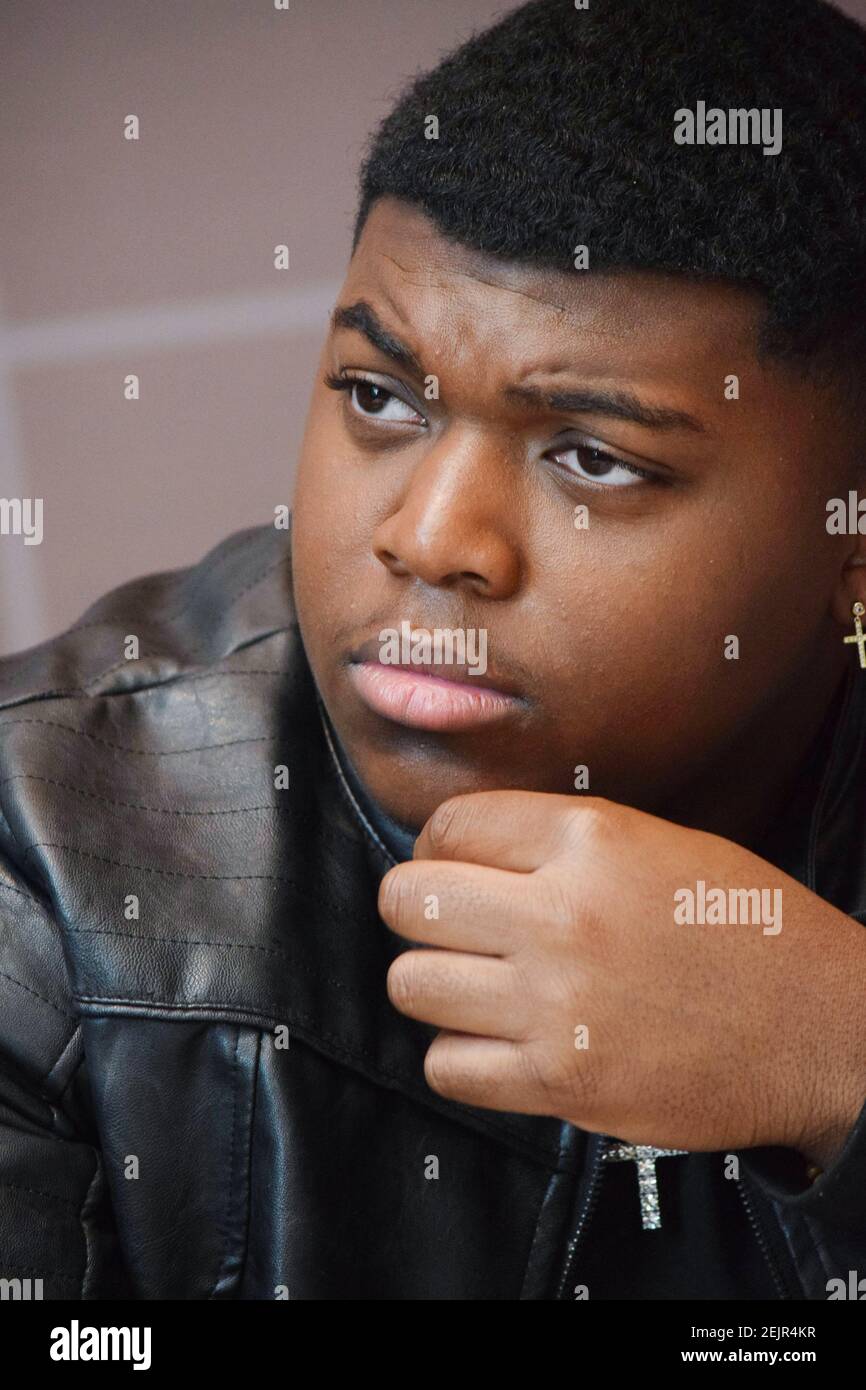 Charles Lott Jr. at the Hollywood Foreign Press Association press ...