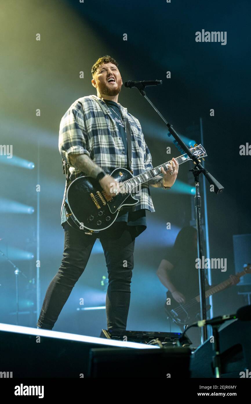 English singer and songwriter James Arthur performs live on stage ...