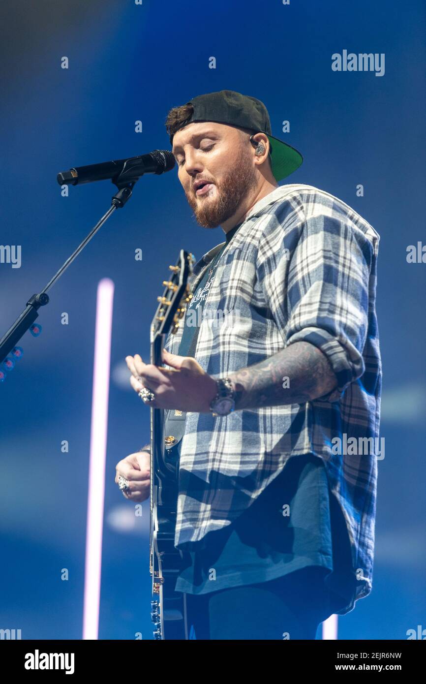 English singer and songwriter James Arthur performs live on stage ...