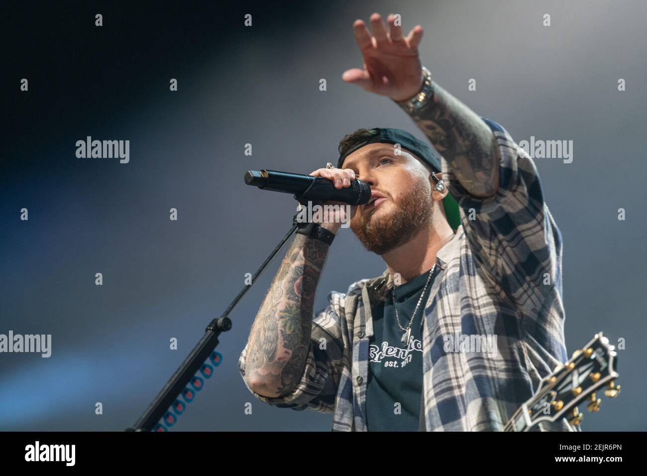 English singer and songwriter James Arthur performs live on stage ...