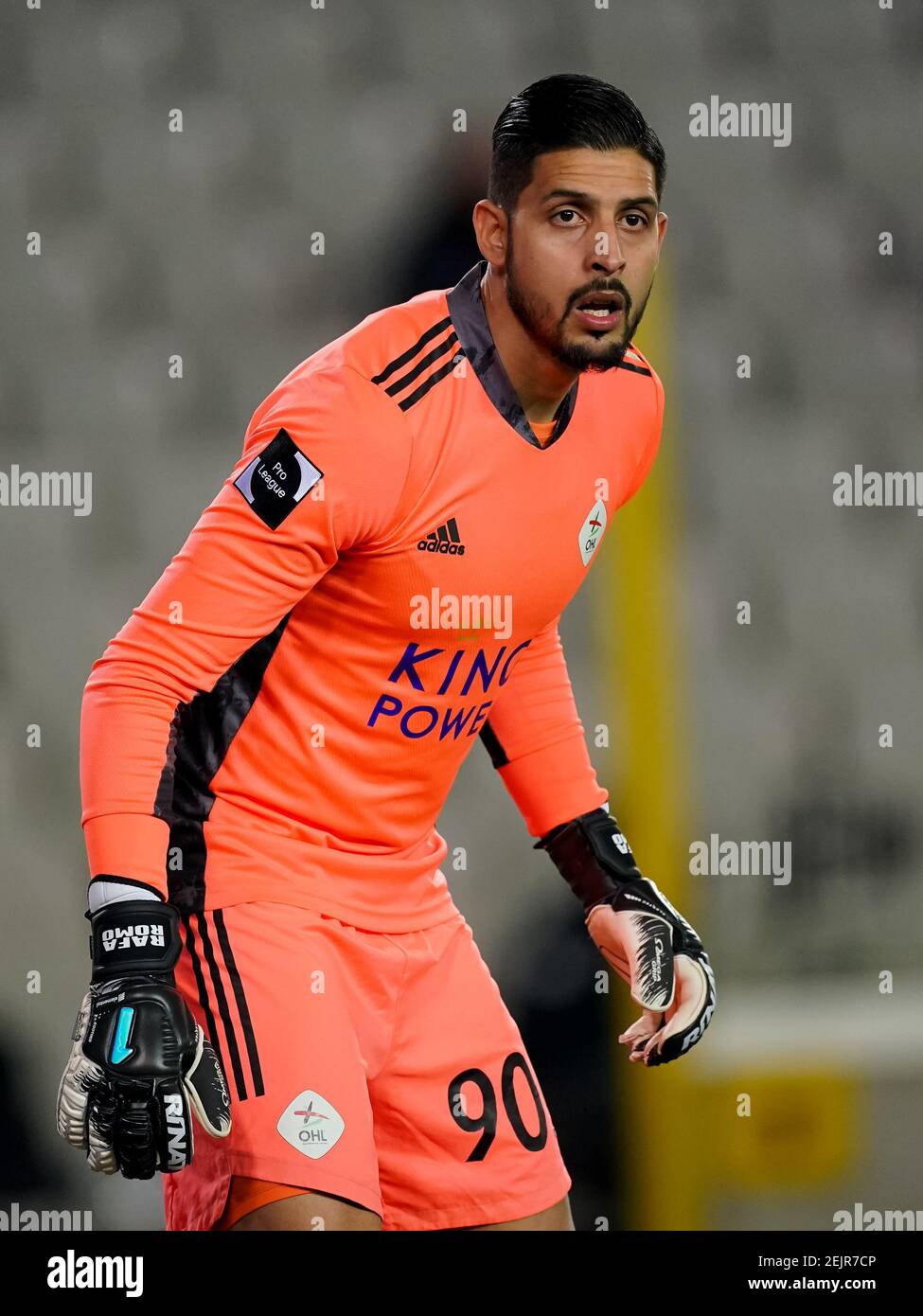 BRUGES, BELGIUM - FEBRUARY 22: goalkeeper Rafael Romo of OH Leuven ...