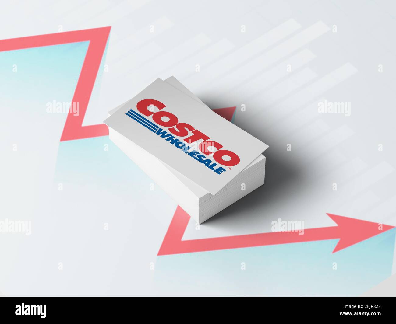 Creative photo: In this unlocated and undated photo, the logo of Costco ...