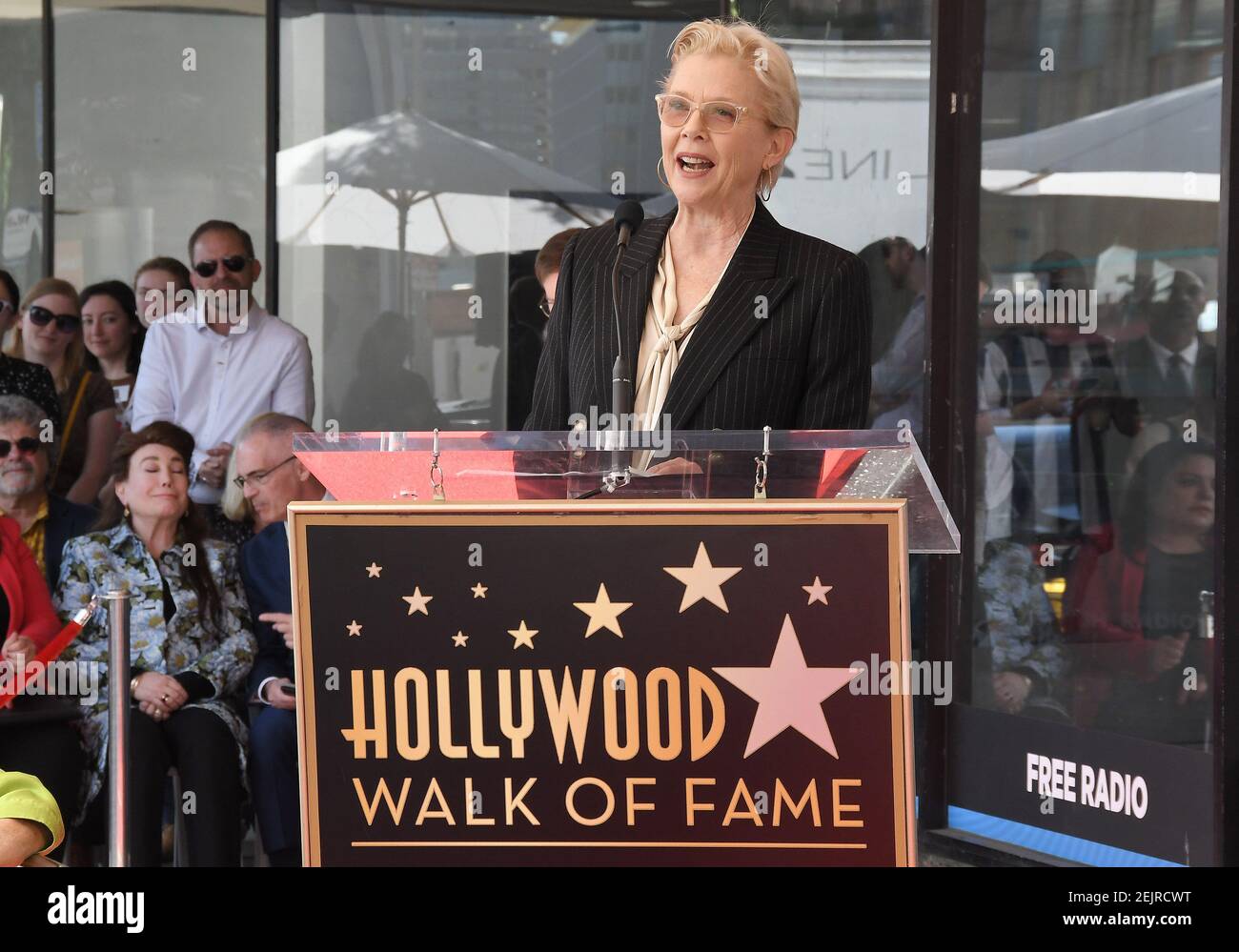 Annette Bening speaking at the Susan Stamberg Star On The Hollywood ...