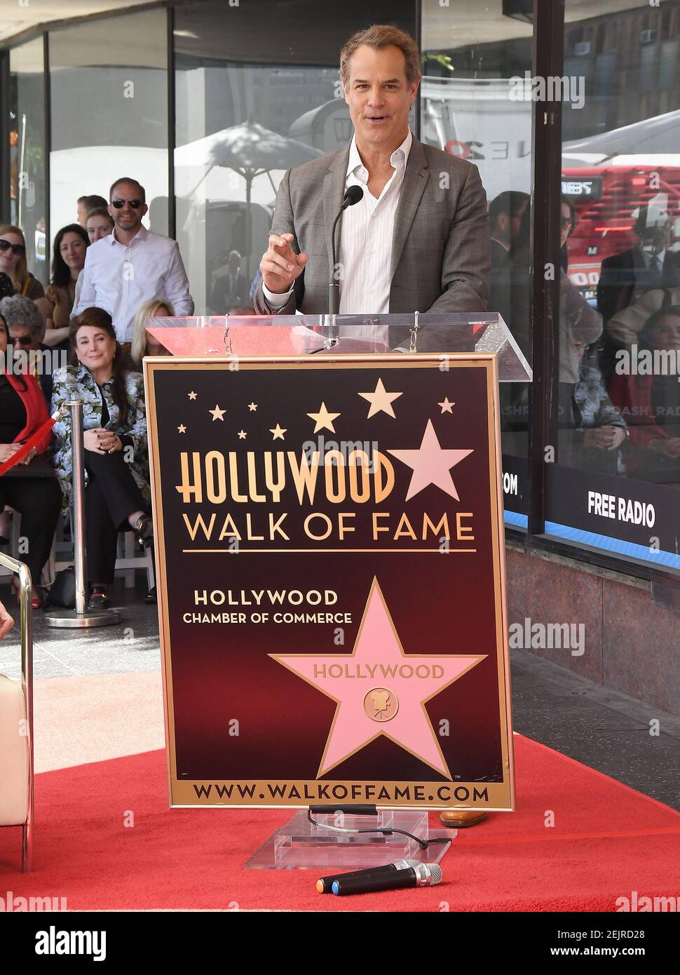 Josh Stamberg speaking at his mom’s Susan Stamberg Star On The ...