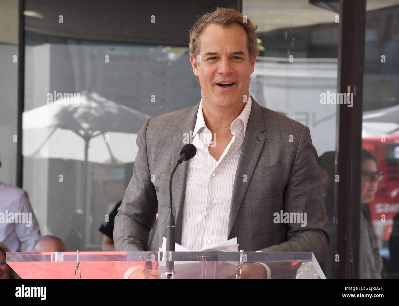 Josh Stamberg speaking at his mom’s Susan Stamberg Star On The ...