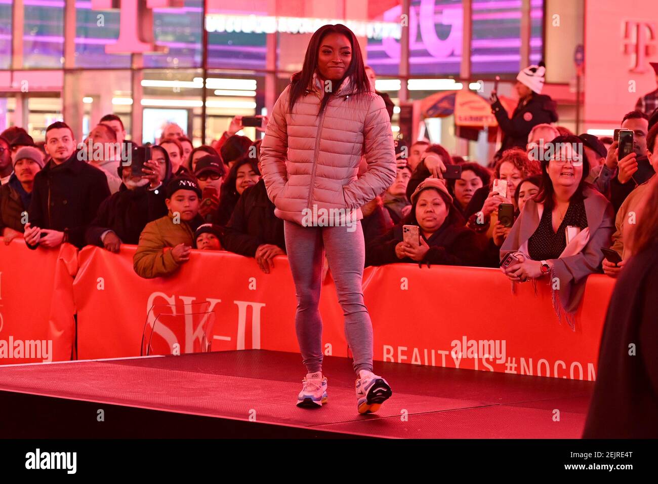 Olympic gold medalist Simone Biles attends the skincare brand SK-II # ...