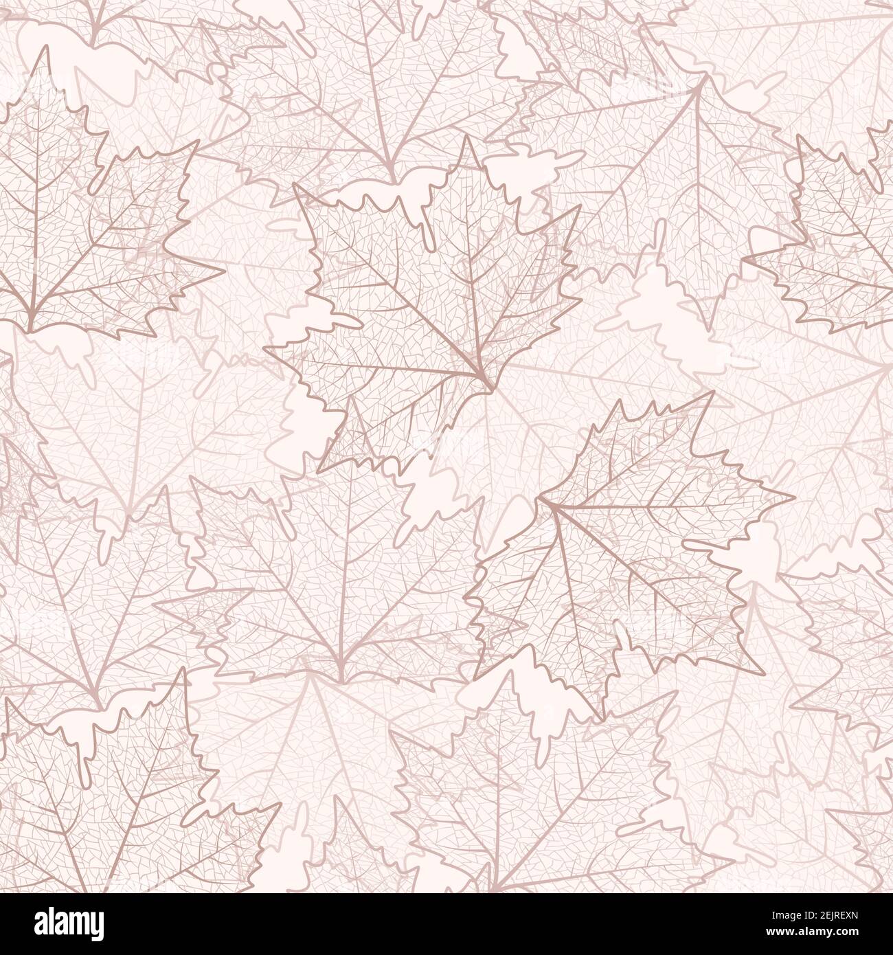 Maple tree leaf brown texture. Seamless vector pattern. Autumn season ...