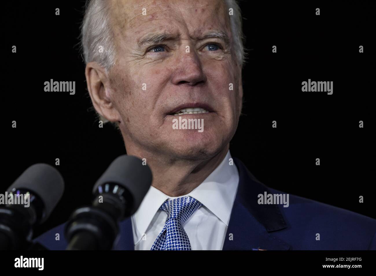 Democratic presidential candidate Joe Biden holds a campaign rally in Los Angeles. He was ...