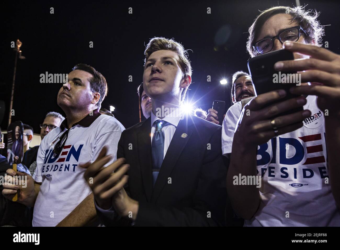 Democratic presidential candidate Joe Biden holds a campaign rally in ...