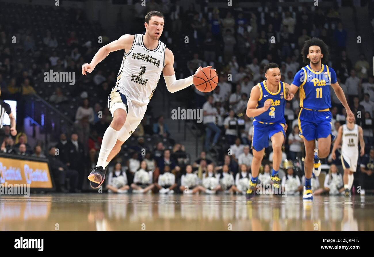 March 4, 2020: Georgia Tech forward Evan Cole (3) runs down court on a ...