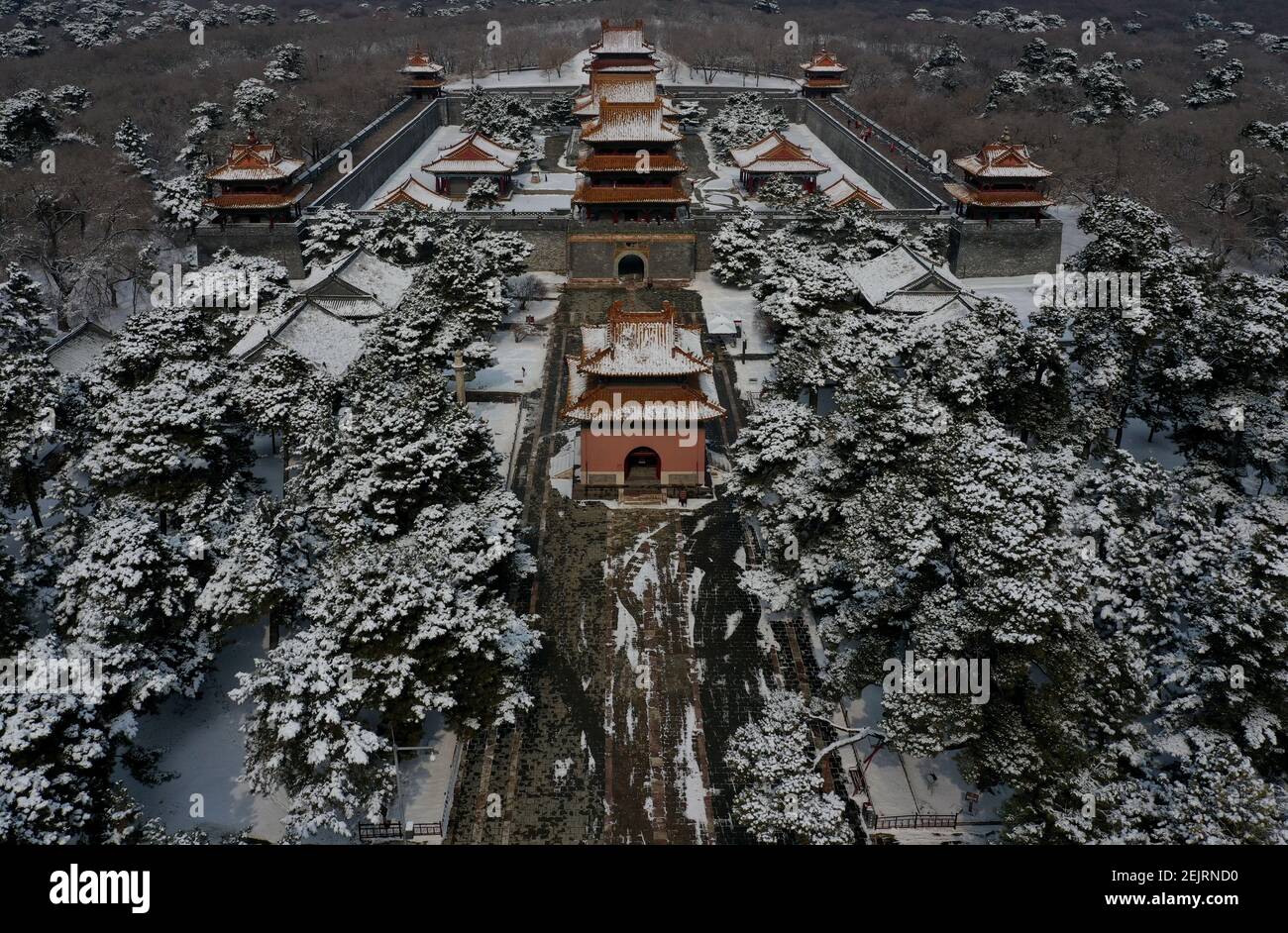 Liaoning ,CHINA-A heavy snow falls on March 4, 2020 in Shenyang ...