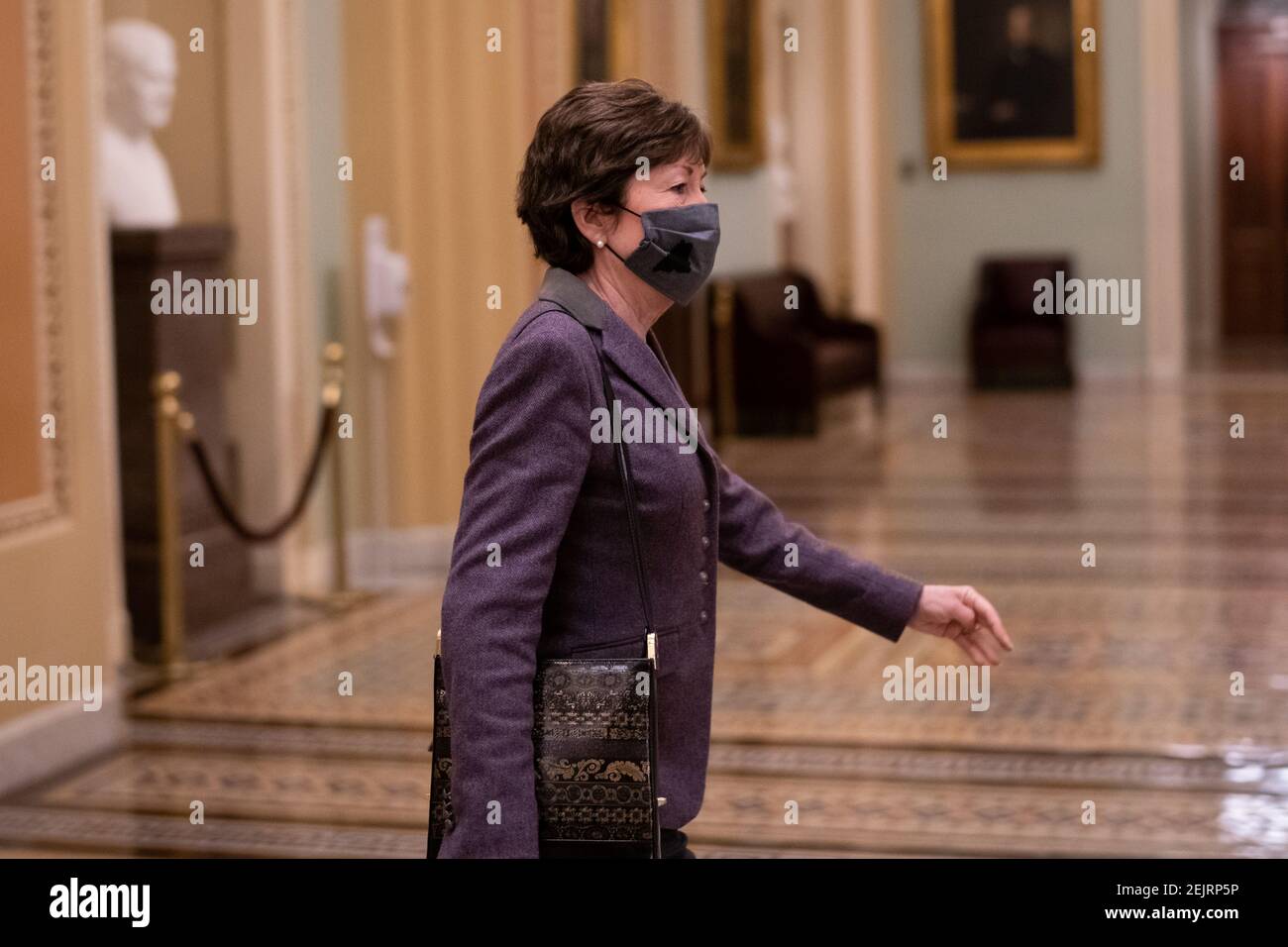 Washington, USA. 22nd Feb, 2021. Senator Susan Collins (R-ME) in the U ...