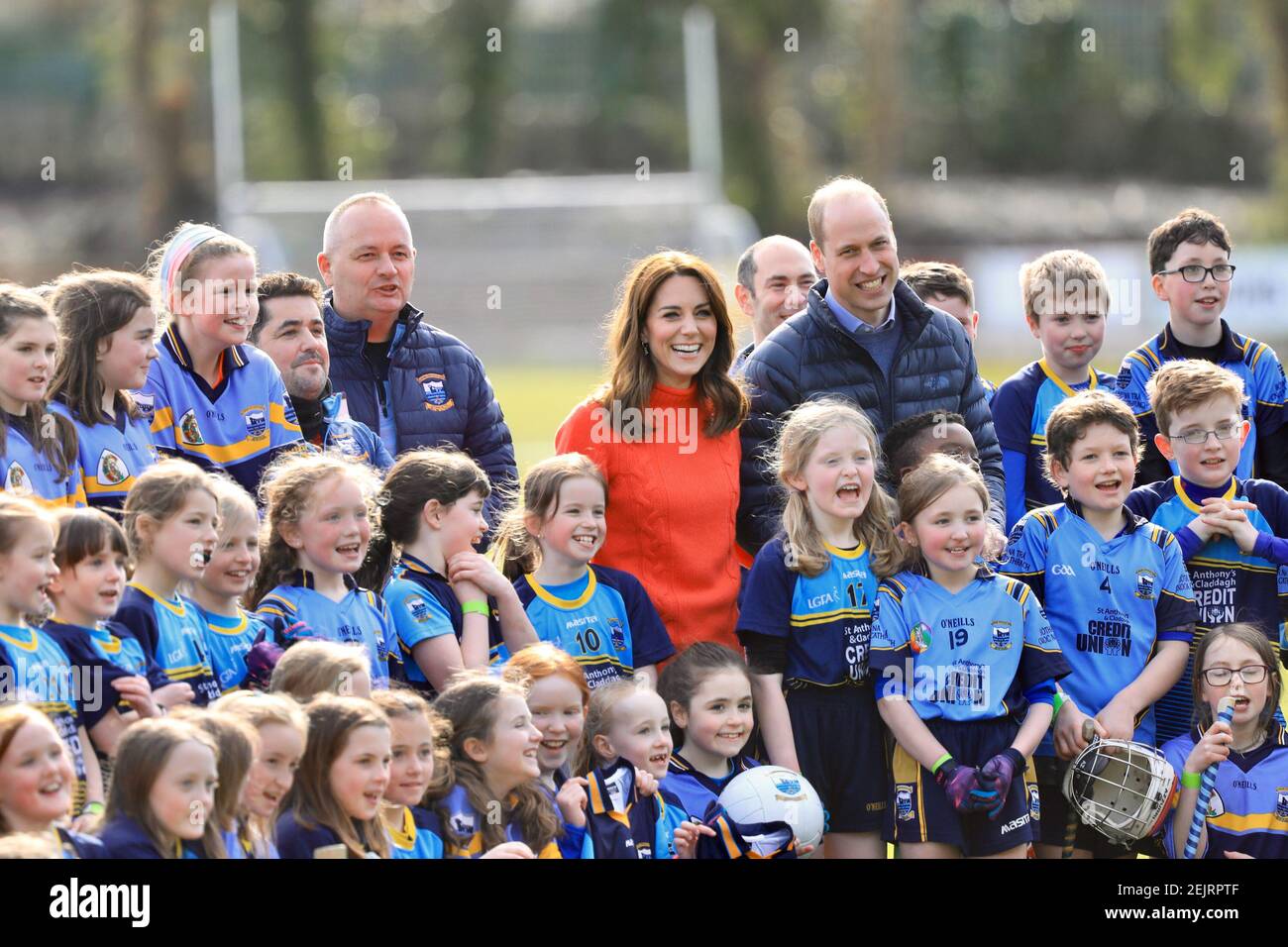 Prince William and Catherine, Duke of Cambridge during a visit to a GAA ...