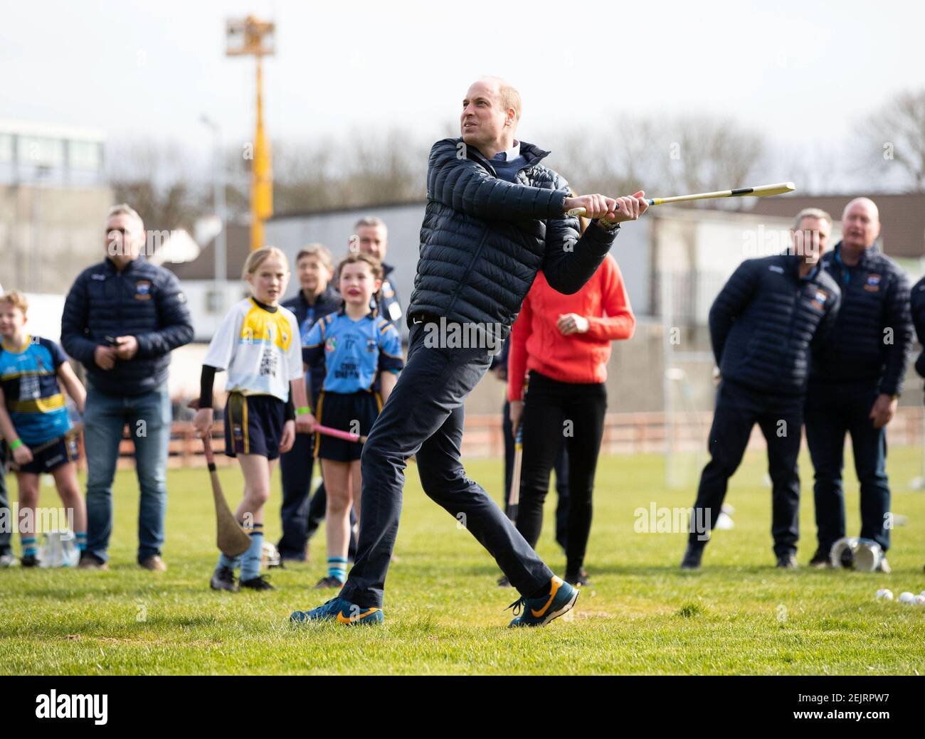 Prince William, Duke of Cambridge during visit to a GAA Club in Galway ...