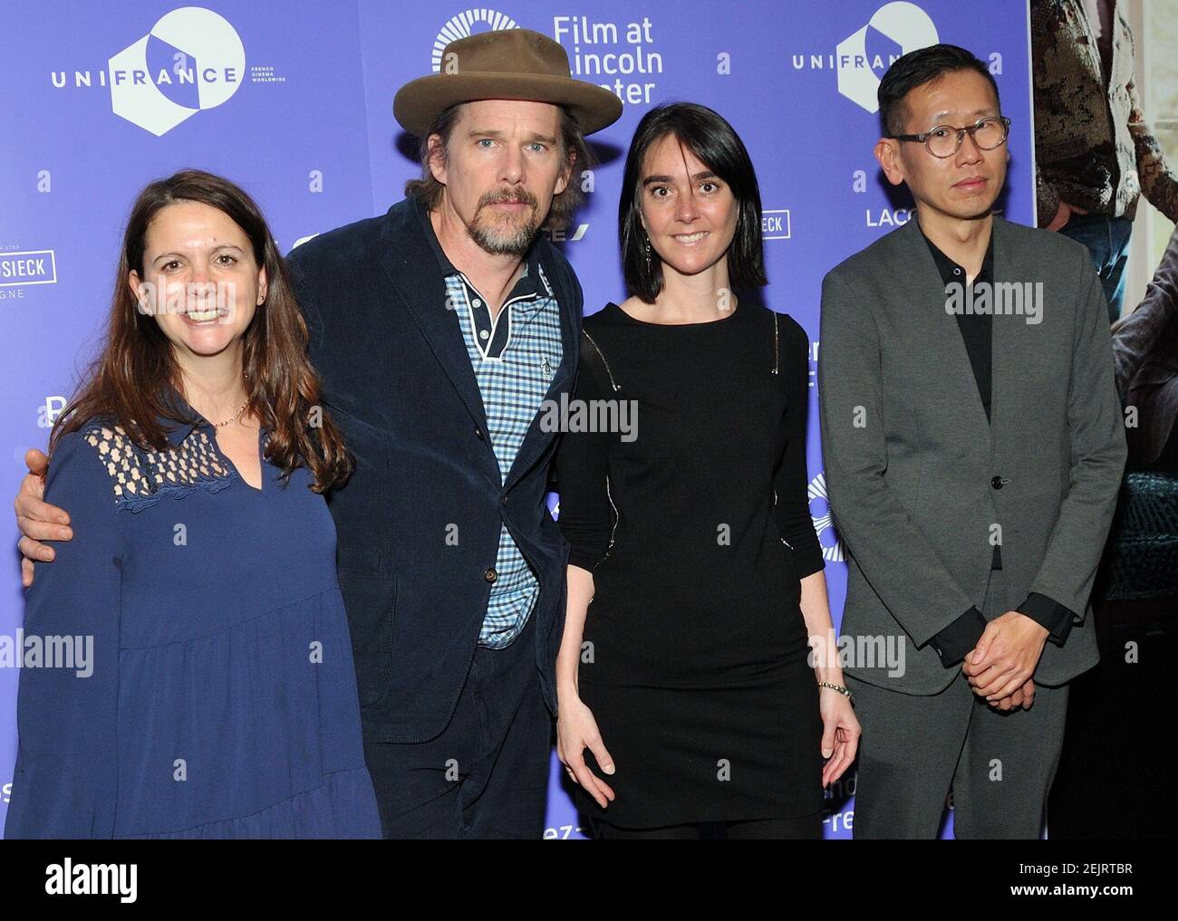 L-R: Florence Almozini, Ethan Hawke, Adeline Monzier and Dennis Lim ...