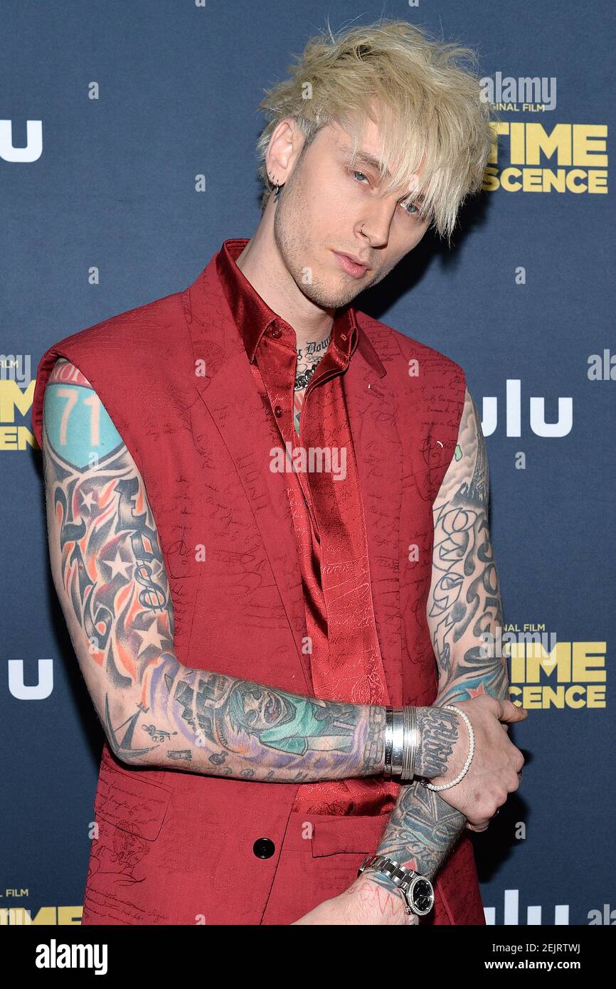 Rapper Machine Gun Kelly (Colson Baker) attends the premiere of Hulu's ...