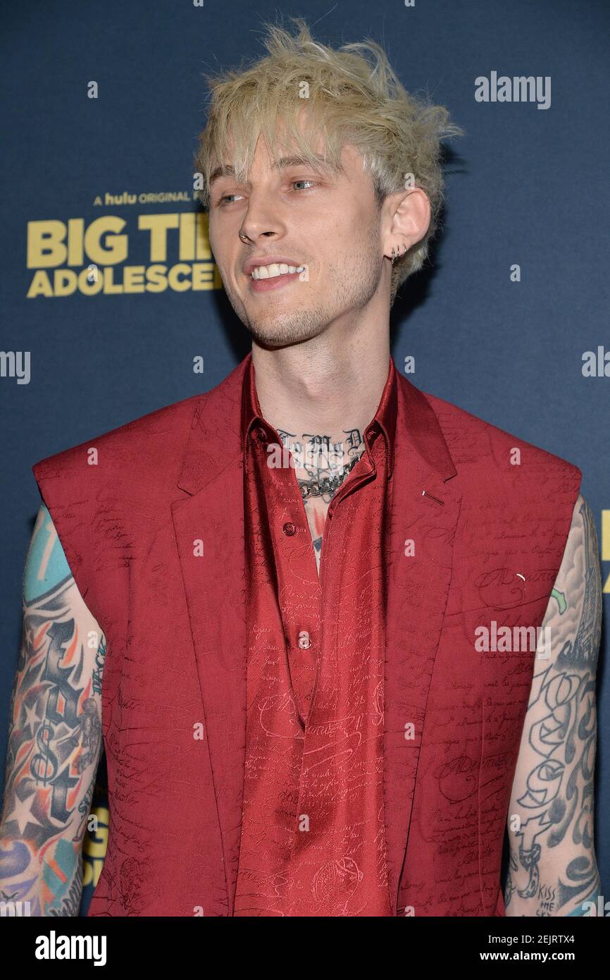 Rapper Machine Gun Kelly (Colson Baker) attends the premiere of Hulu's ...
