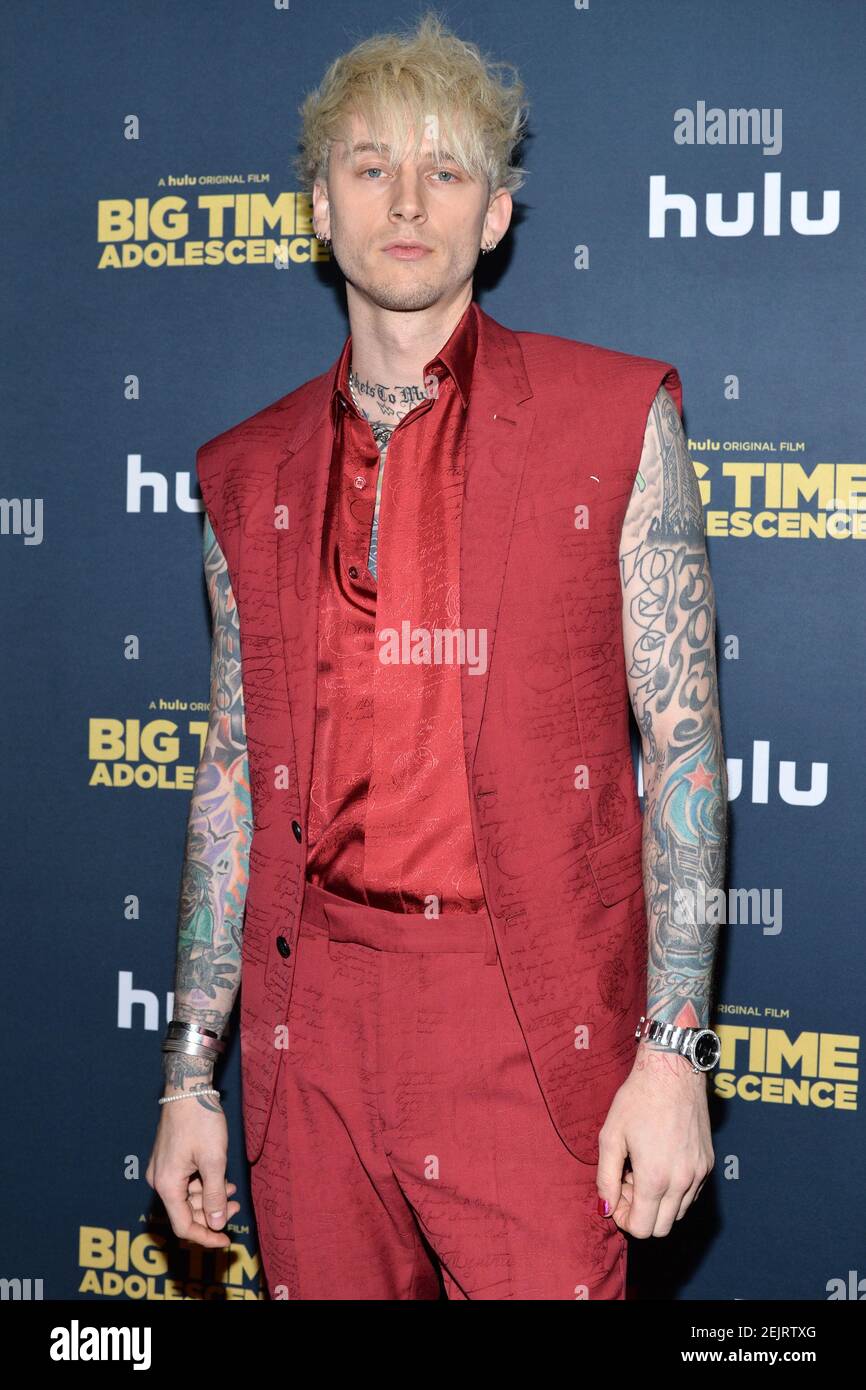Rapper Machine Gun Kelly (Colson Baker) attends the premiere of Hulu's ...