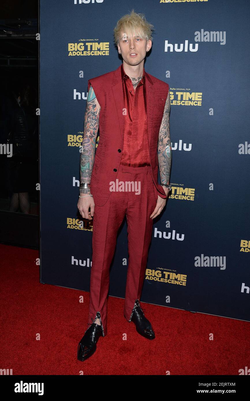 Rapper Machine Gun Kelly (Colson Baker) attends the premiere of Hulu's ...