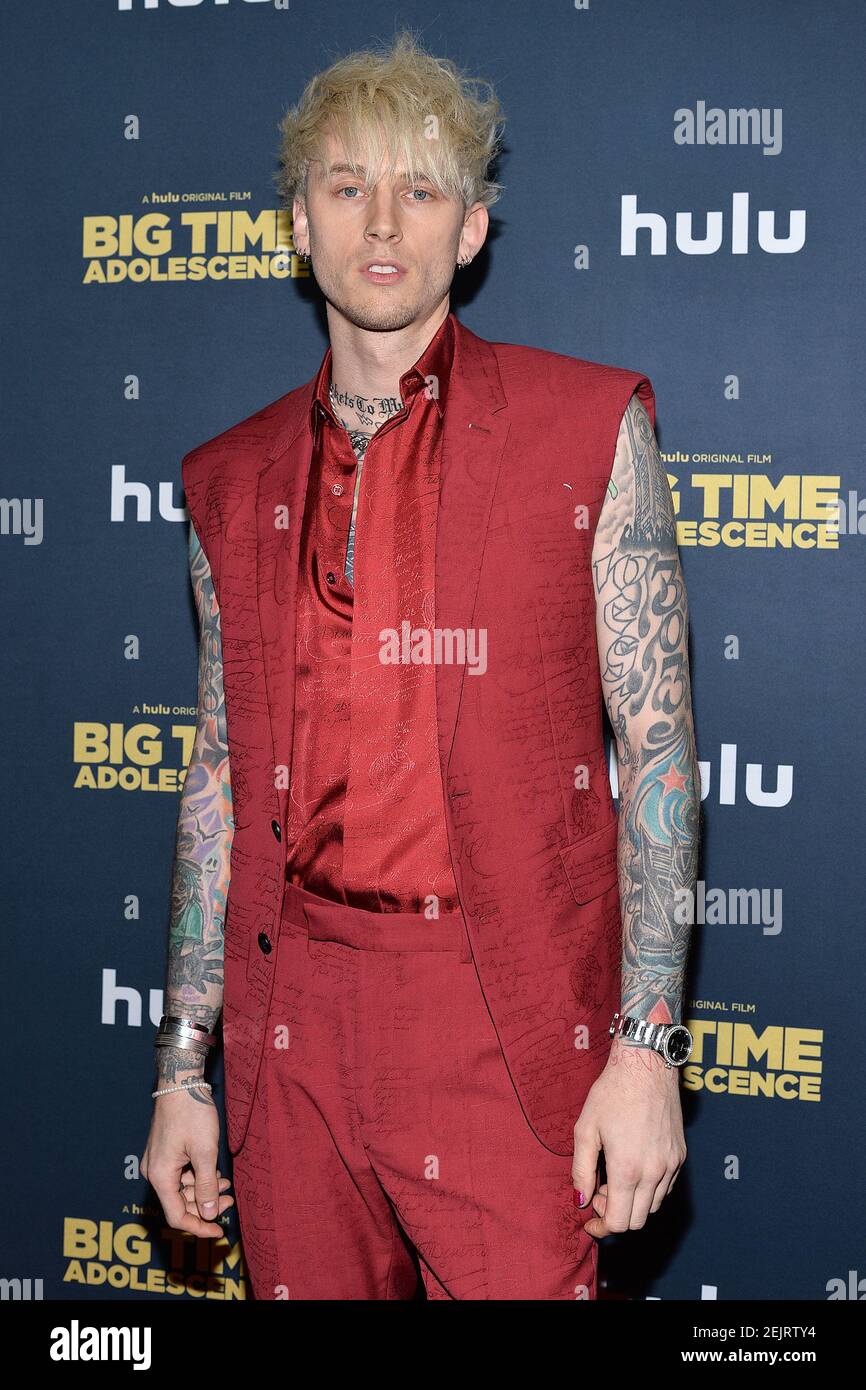 Rapper Machine Gun Kelly (Colson Baker) attends the premiere of Hulu's ...