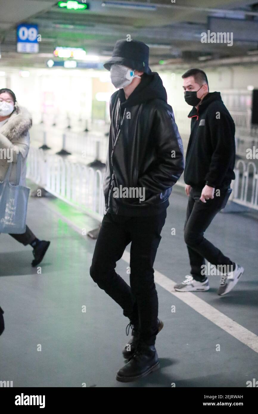Chinese singer, dancer, rapper, and songwriter Cai Xukun arrives at a ...