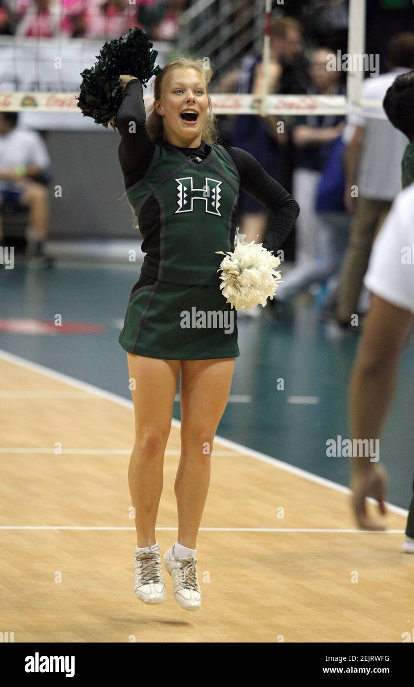 March 5, 2020 - Hawaii cheerleaders perform during a game between the ...