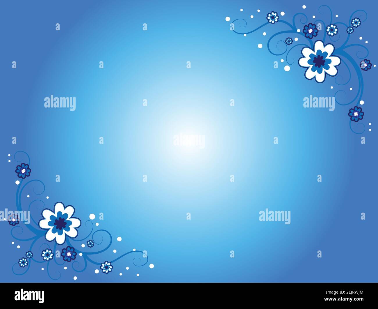 vector blue flowers design background Stock Vector Image & Art - Alamy