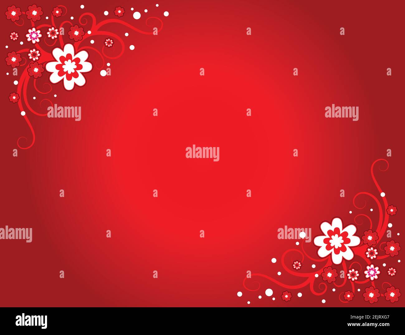 vector red flowers border frame background Stock Vector Image & Art - Alamy