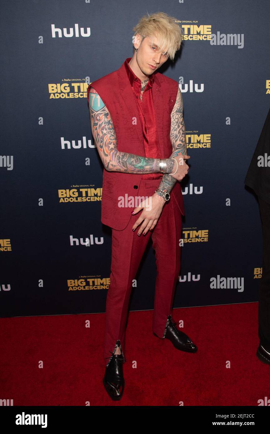 Colson Baker AKA Machine Gun Kelly attends the premiere of "Big Time ...
