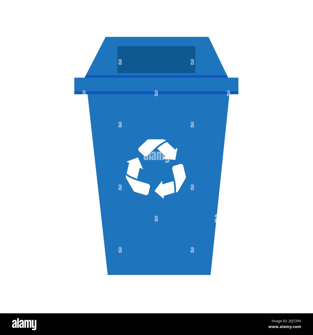 Plastic trash Recycle blue bin isolated white backfround vector Stock ...