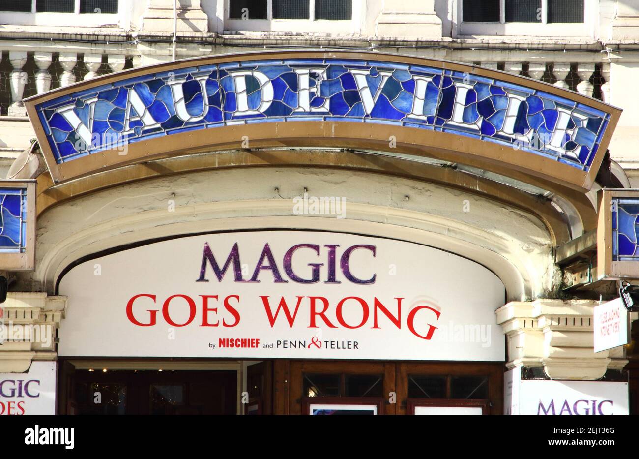 The Vaudeville Theatre in The Strand current home 'Magic Goes Wrong' in London's home of Theatre ...
