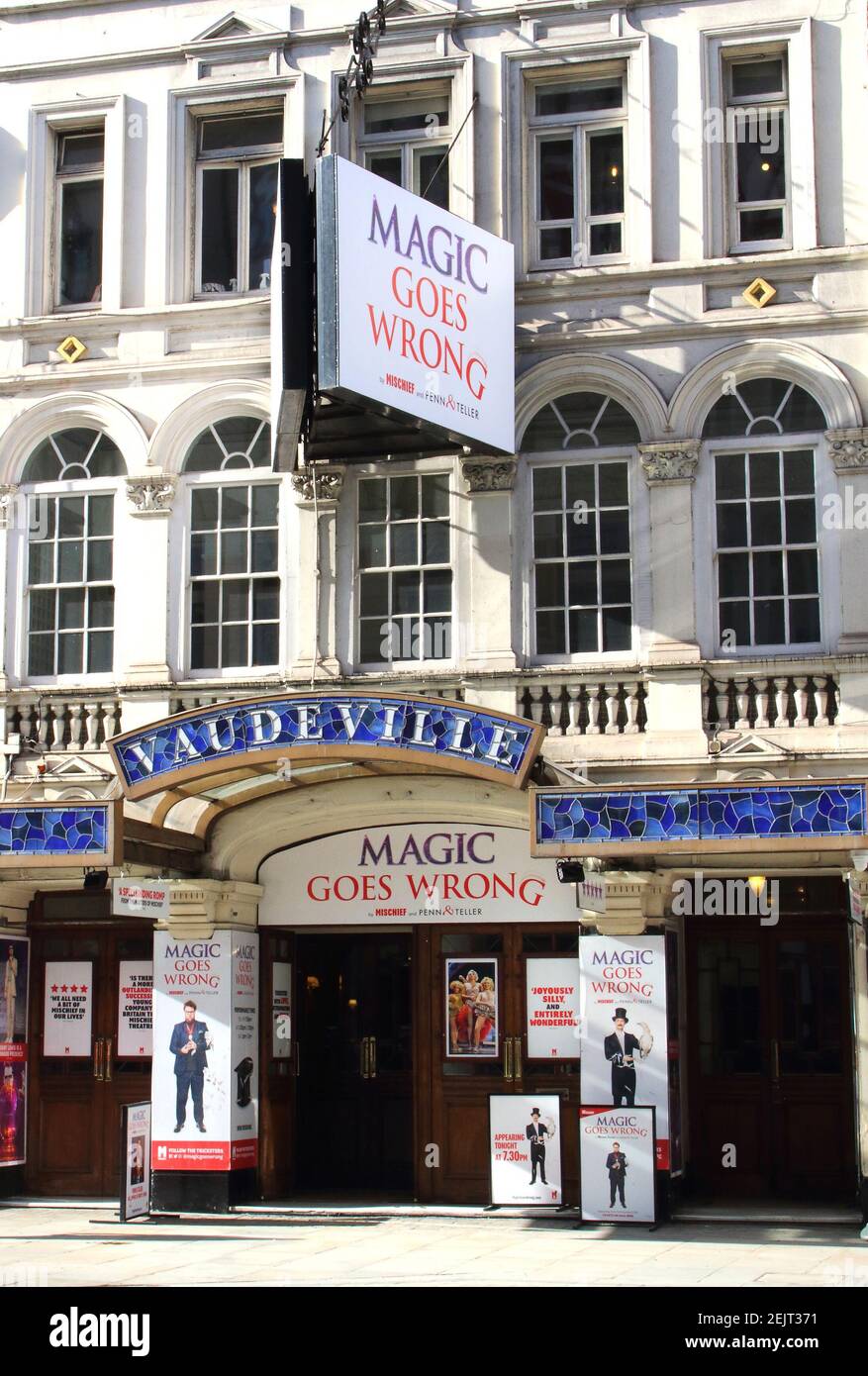 The Vaudeville Theatre in The Strand current home 'Magic Goes Wrong' in London's home of Theatre ...