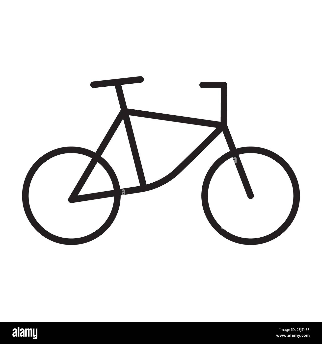 Bicycle vector icon. Symbols on white background Stock Photo - Alamy
