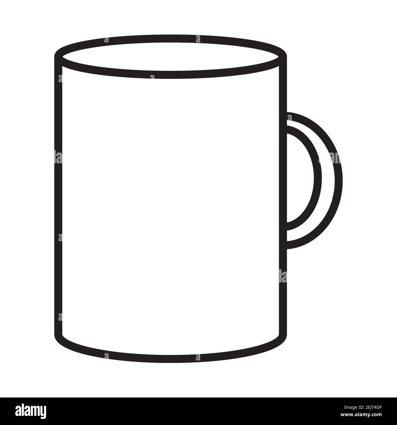 Coffee mug vector icon. Symbols on white background Stock Photo - Alamy