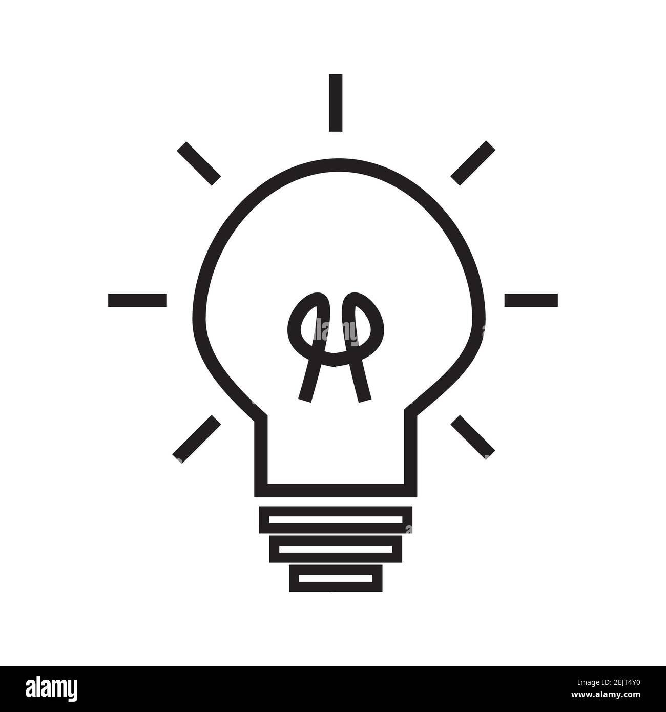 Light bulb vector icon. Symbols on white background Stock Photo - Alamy