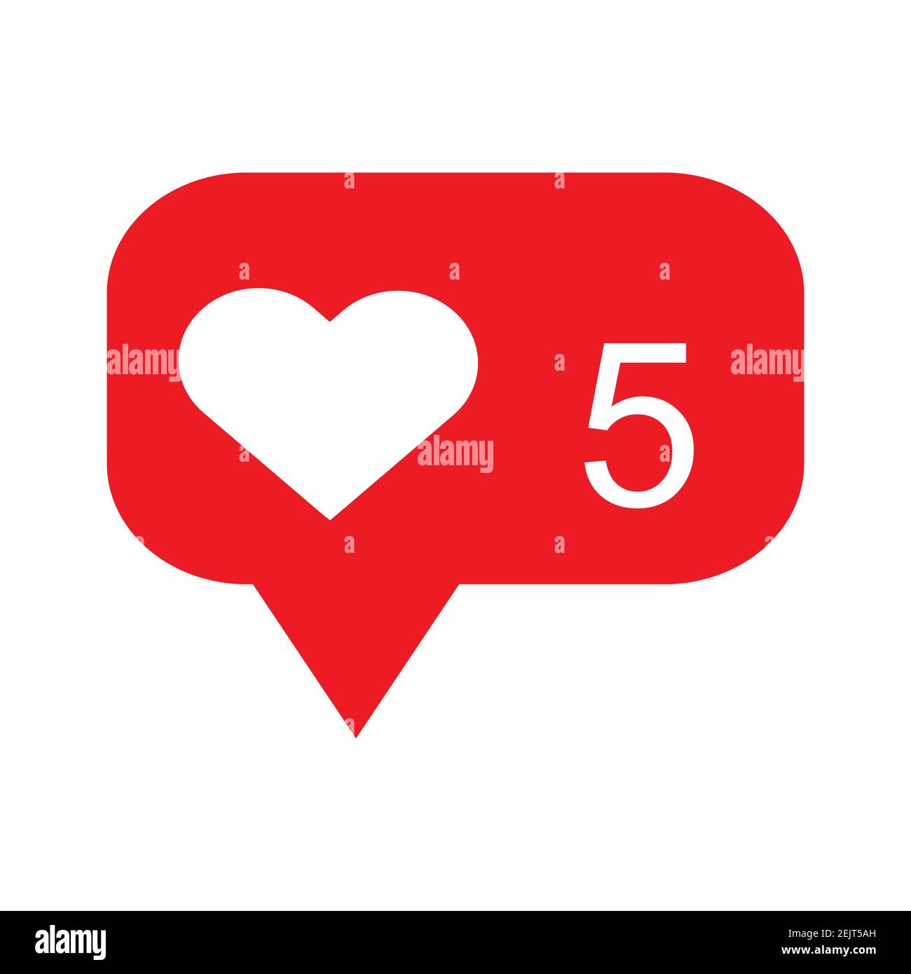 Notification heart icon. Social media like vector. Symbols on computers ...