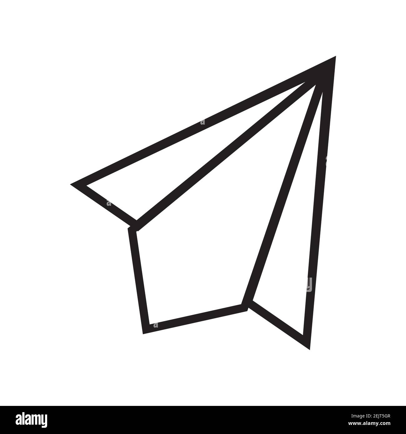 Paper plane vector icon. Symbols on white background Stock Photo - Alamy